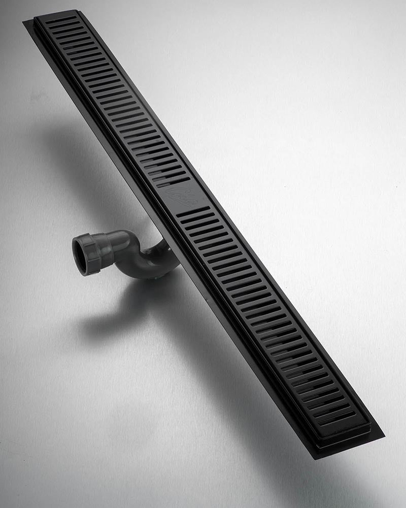 GIO Matte black shower channel